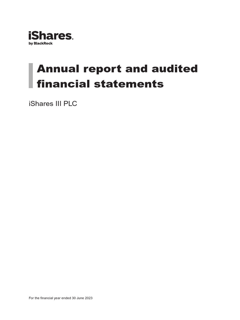 Ishares III PLC en Annual Report 2023 | PDF | Investment Fund | Exchange Traded Fund
