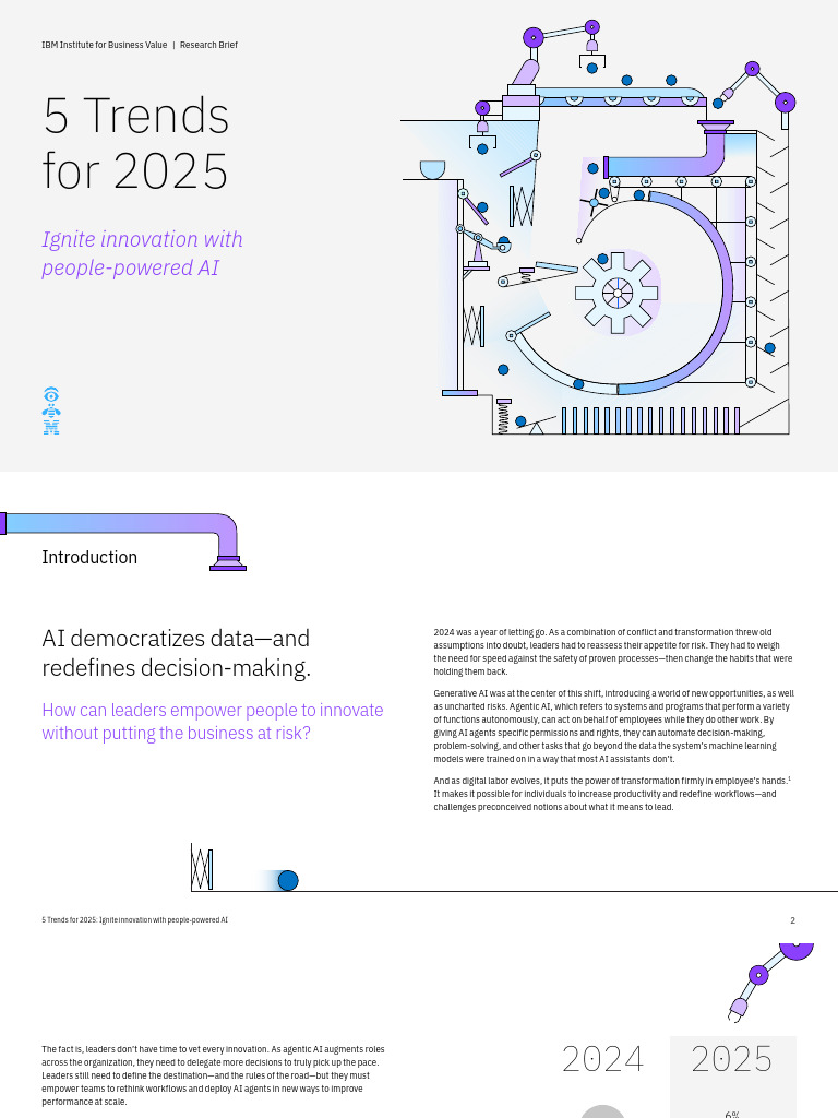 IBM 5 Trends For 2025 Report | PDF | Artificial Intelligence | Intelligence (AI) & Semantics