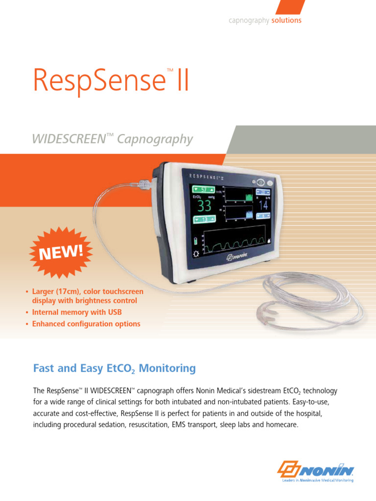 NO Capnografo RespSense II FT Ing | PDF | Breathing | Pascal (Unit)