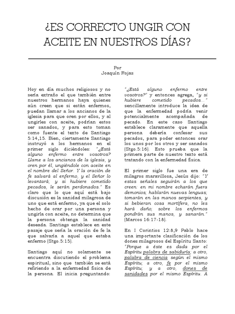 Ungir Con Aceite | PDF | La unción | Oración