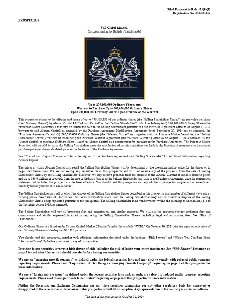 Company Prospectus | PDF | Securities (Finance) | Stocks