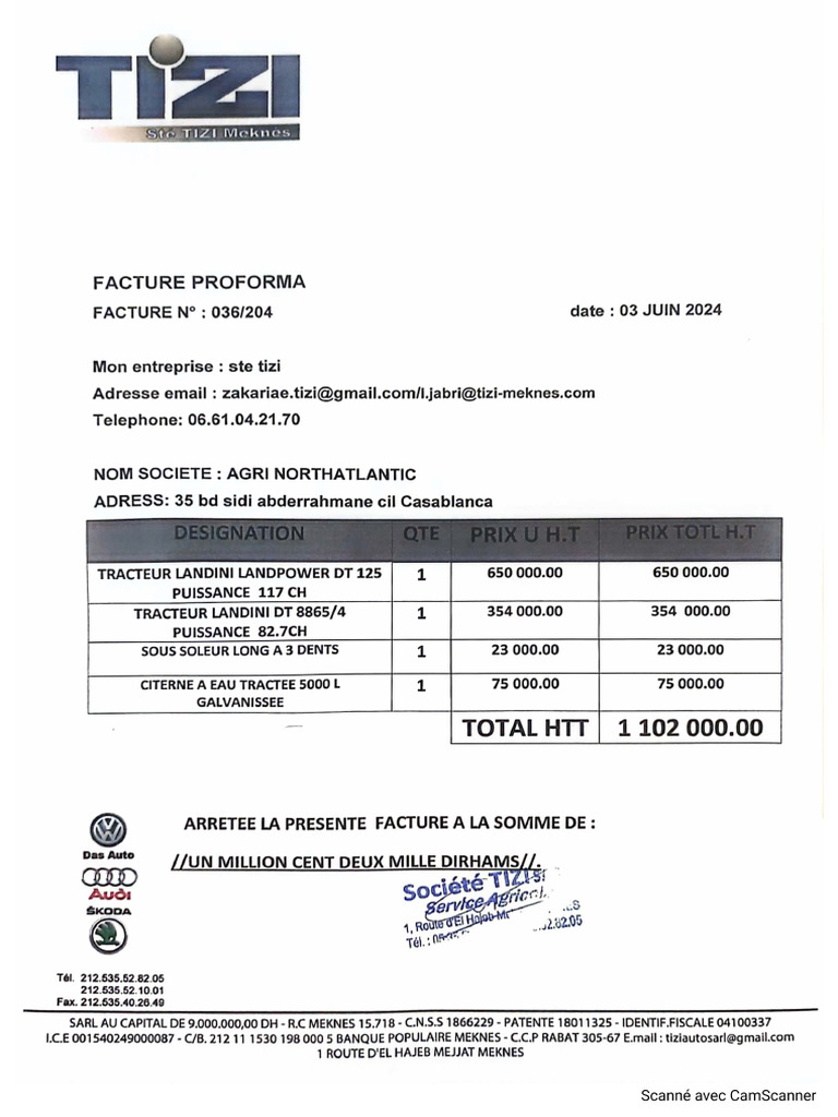 Devis TIZI Matériel Agri | PDF