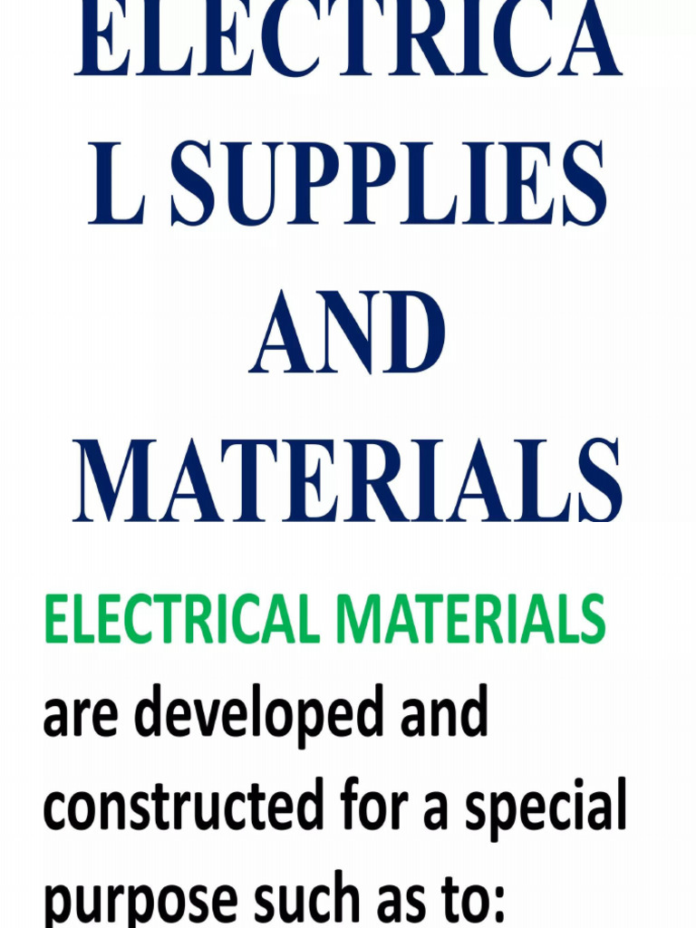 Electrical Materials Grade 9 | PDF