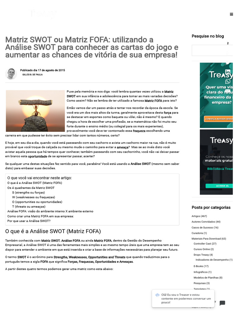 Análise SWOT Ou Análise FOFA - Conceito, Definições Da Matriz SWOT ...