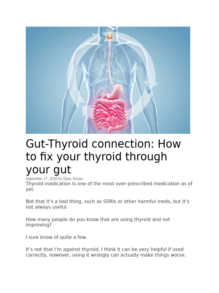 Gut Thyroid connection How to fix your thyroid through your gut | PDF ...