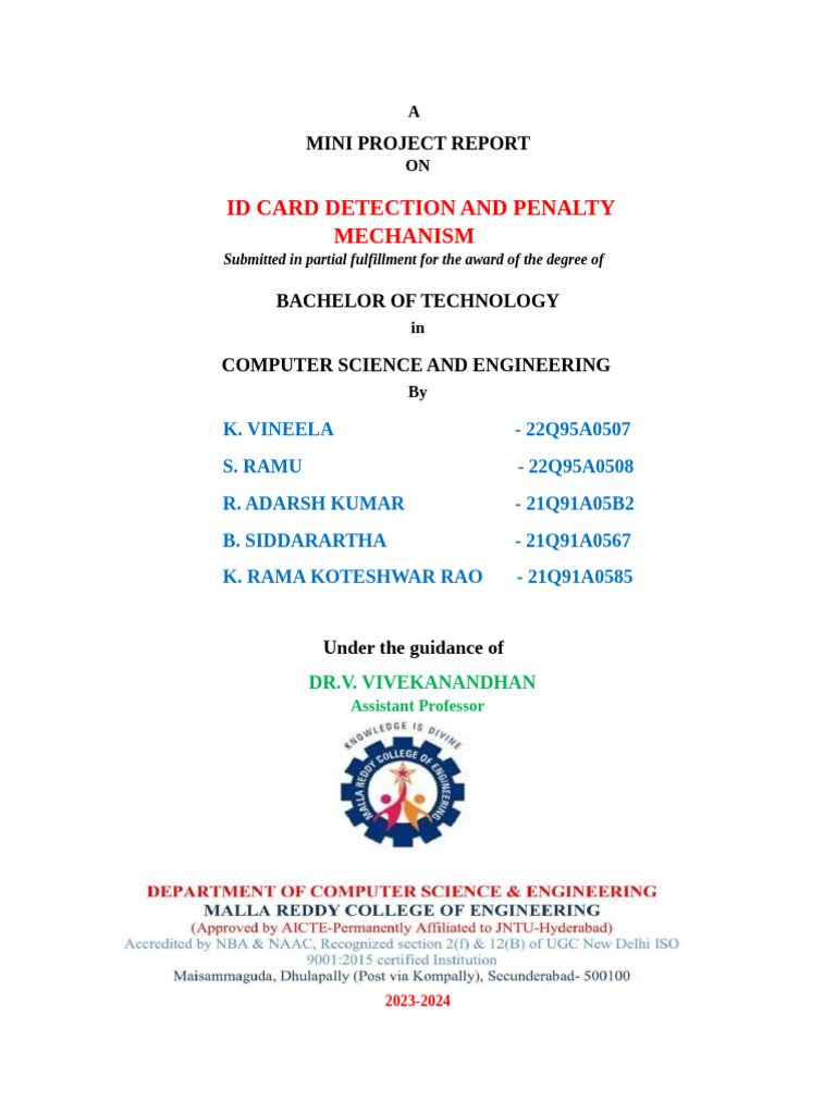 Template for Mini Project Documentation | PDF | Use Case | Unified Modeling Language