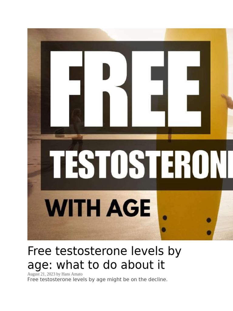 Free Testosterone Levels by Age Insights | PDF | Testosterone | Androgen