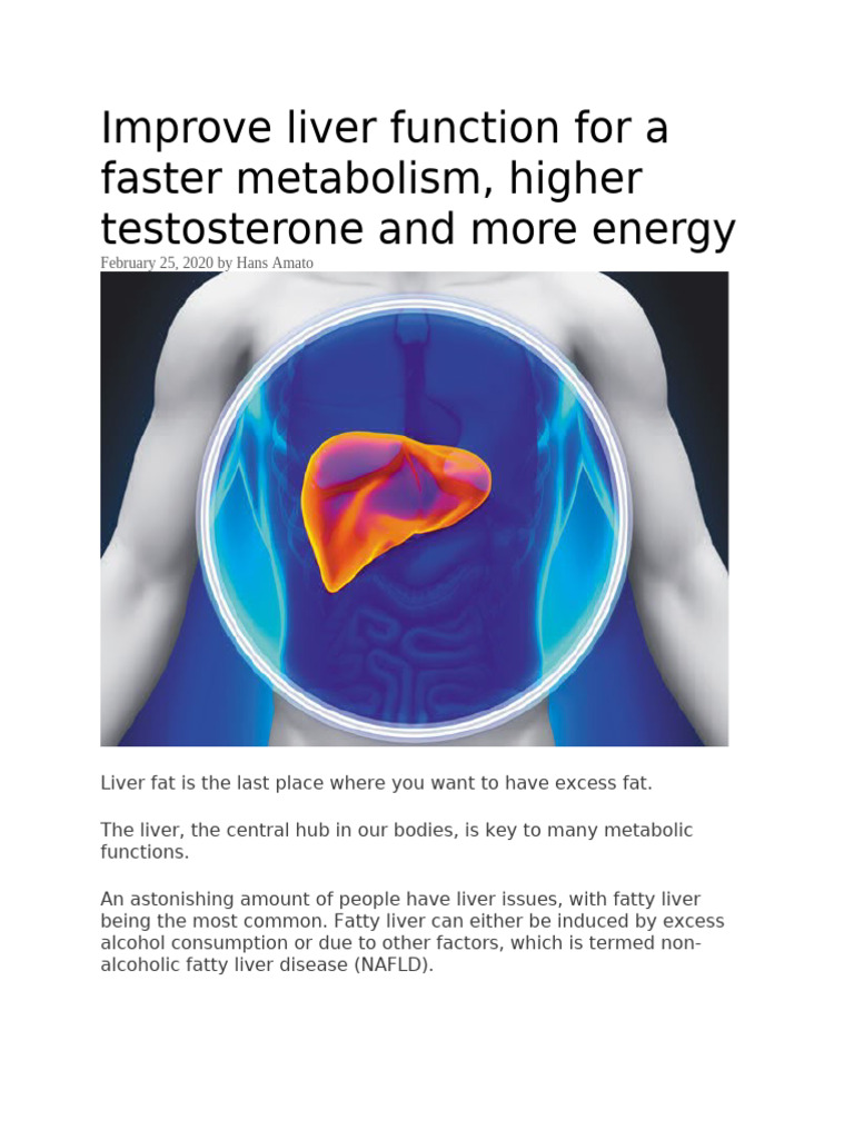 Improve liver function for a faster metabolism | PDF | Reactive Oxygen ...