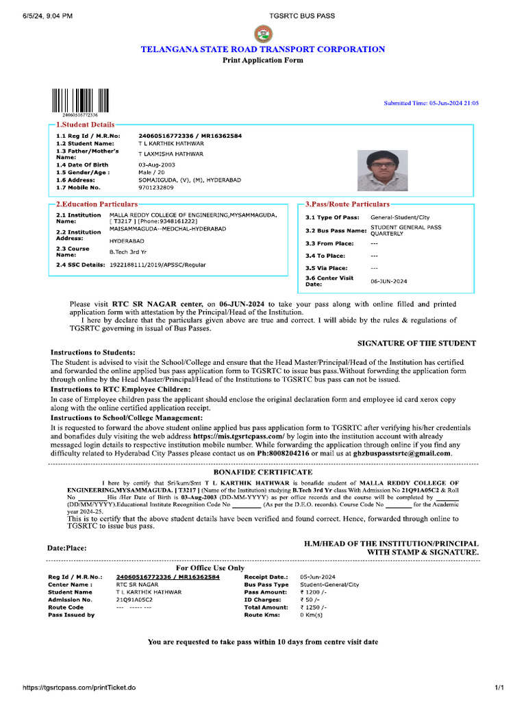 Bus Pass | PDF