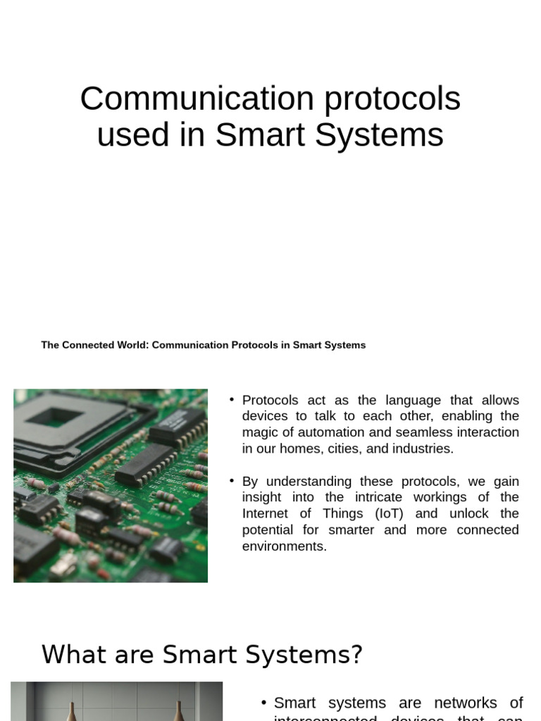 Smart System Communication Protocols | PDF | Wi Fi | Computer Network