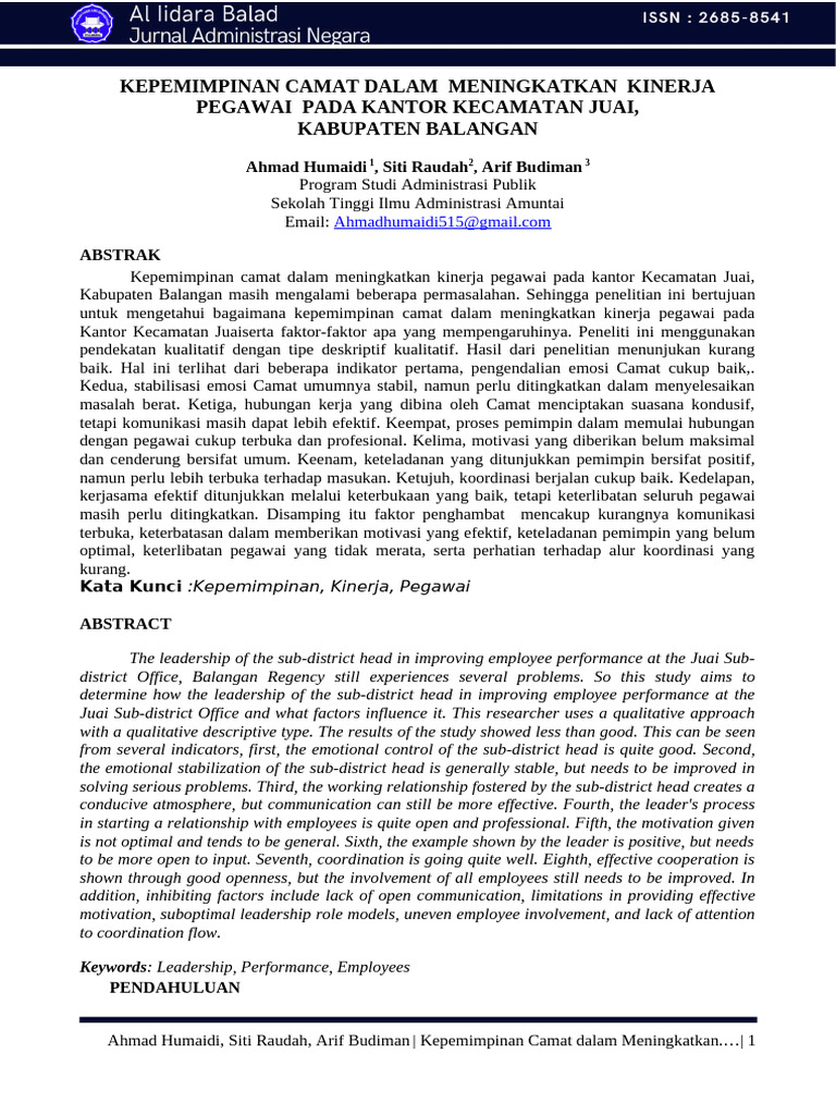ARTIKEL ILMIAH AHMAD HUMAIDI | PDF