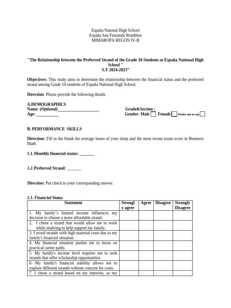 Eran Research Questionnaire | PDF