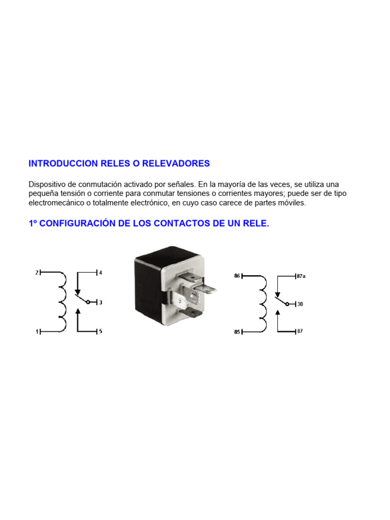 GUIA Reles | PDF | Relé | Ciencia de los Materiales
