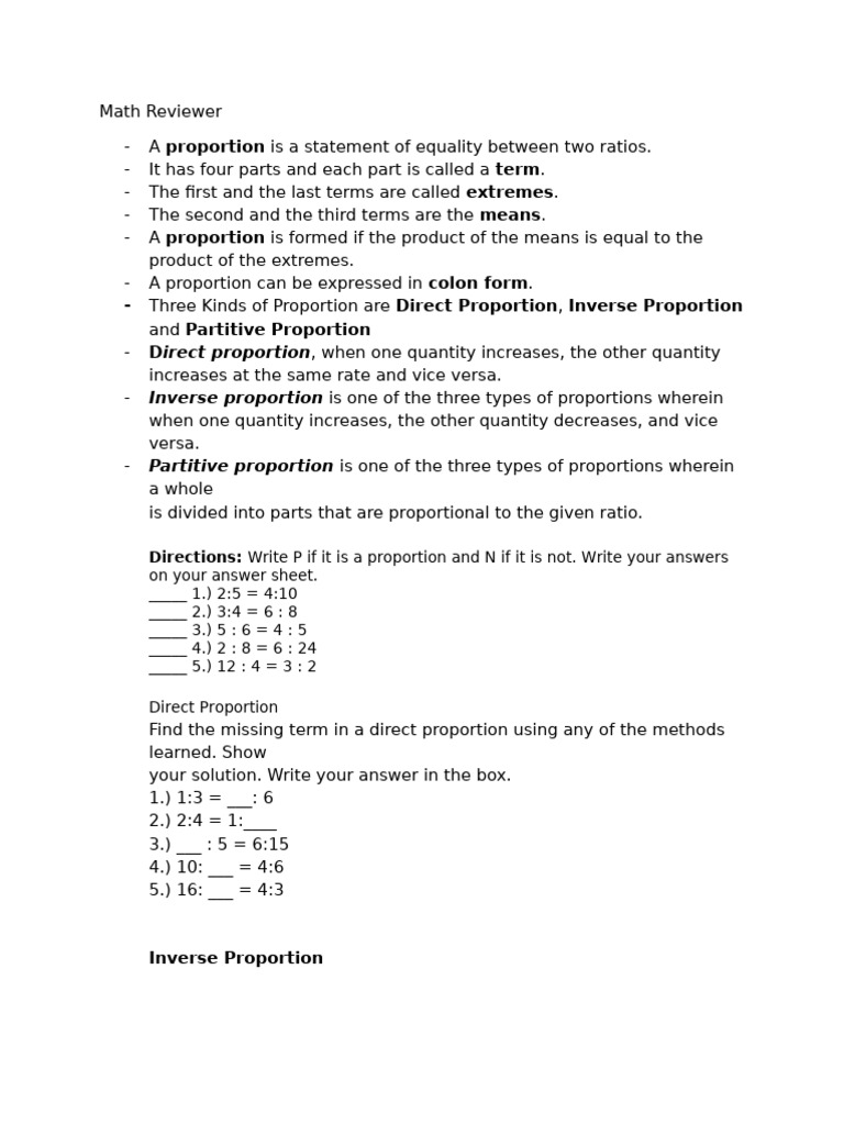 Math Reviewer | PDF | Quantity | Mathematics