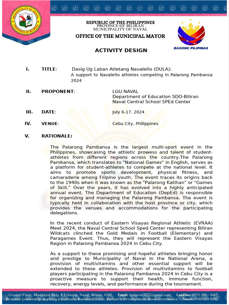 Activity Design DULA Revised | PDF