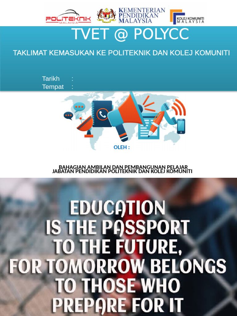 Slide Umum - Taklimat Kemasukan Polycc 2020 | PDF