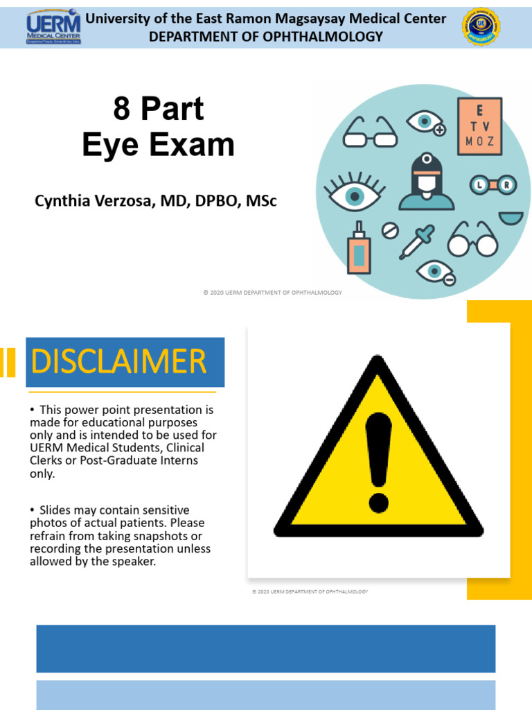 8 part eye exam | PDF | Visual Acuity | Human Eye