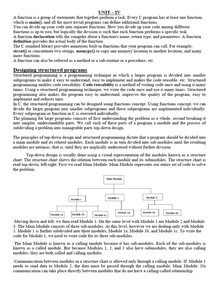 Understanding Functions in C Programming | PDF | Parameter (Computer ...