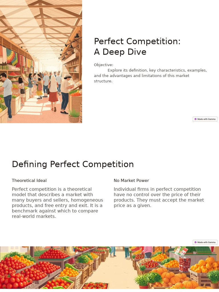 Perfect Competition A Deep Dive | PDF | Perfect Competition | Market ...
