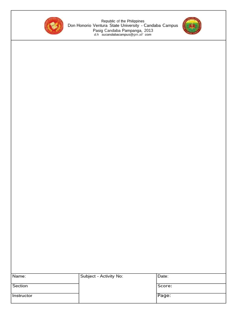 A4 Activity Template | PDF