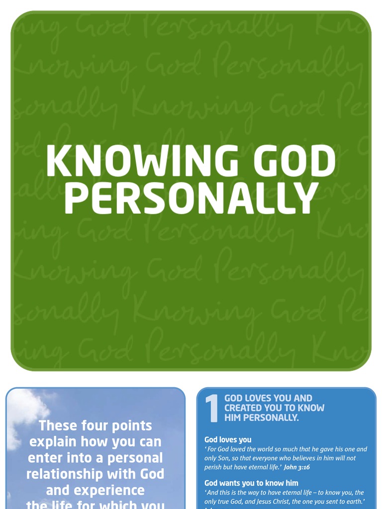 Knowing God Personally | PDF | Eternal Life (Christianity) | Sin