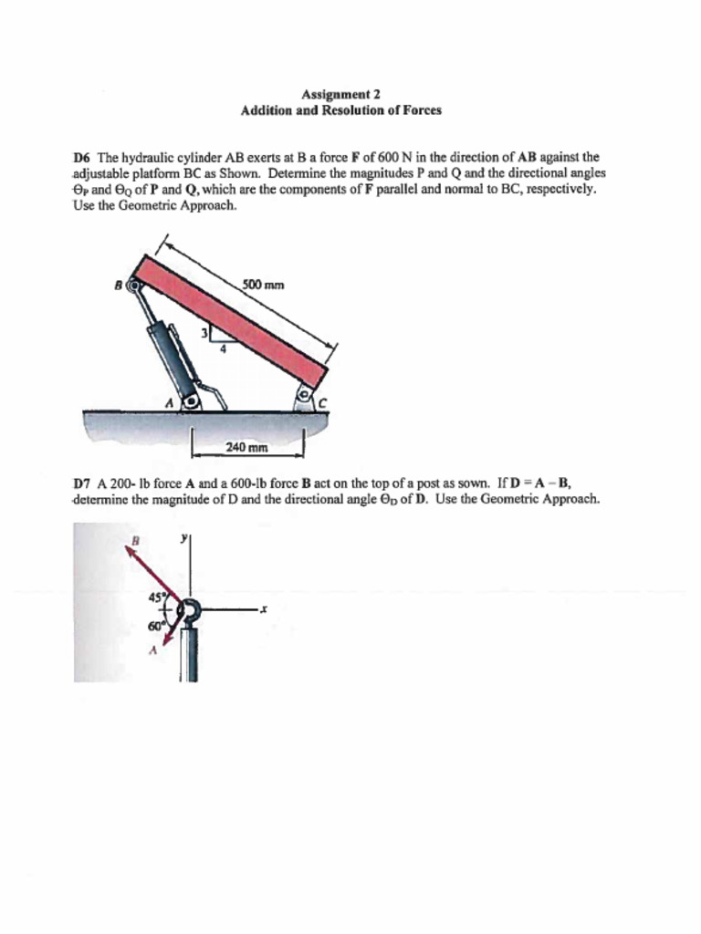Addition and Resolution of Forces Class Notes | PDF