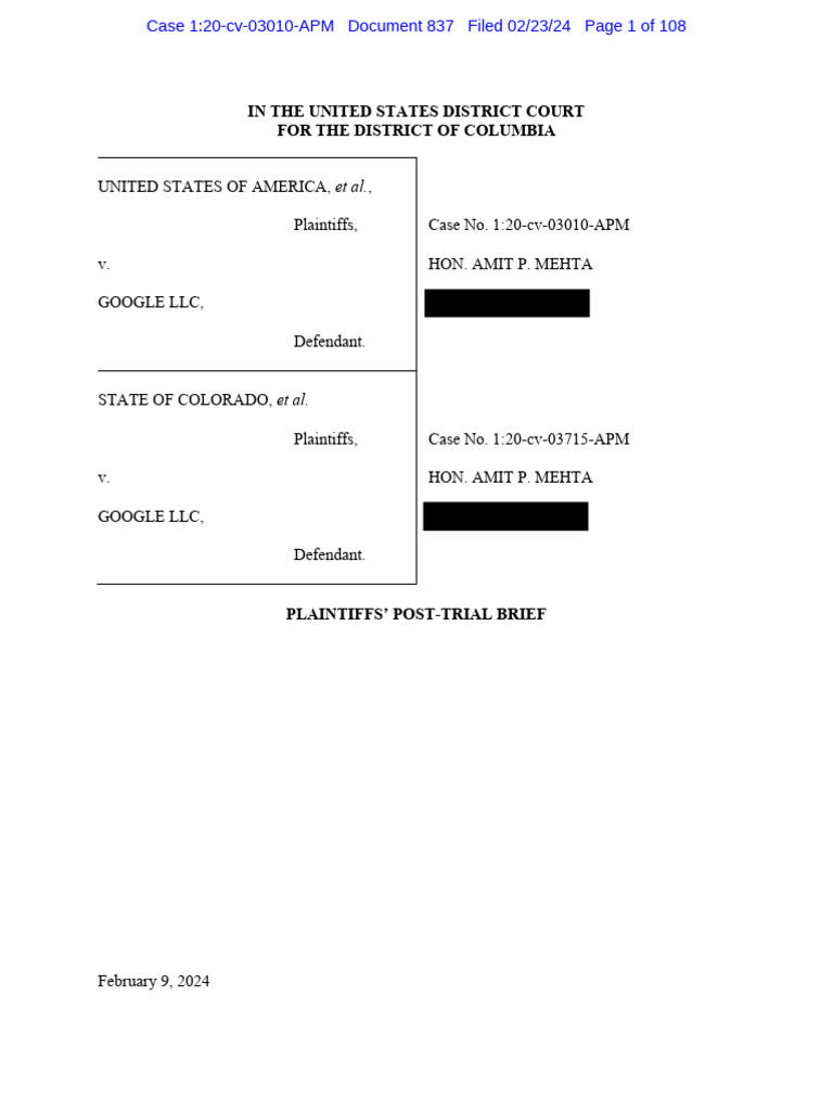Gov Uscourts DCD 223205 837 0 | PDF | Android (Operating System) | Sherman Antitrust Act
