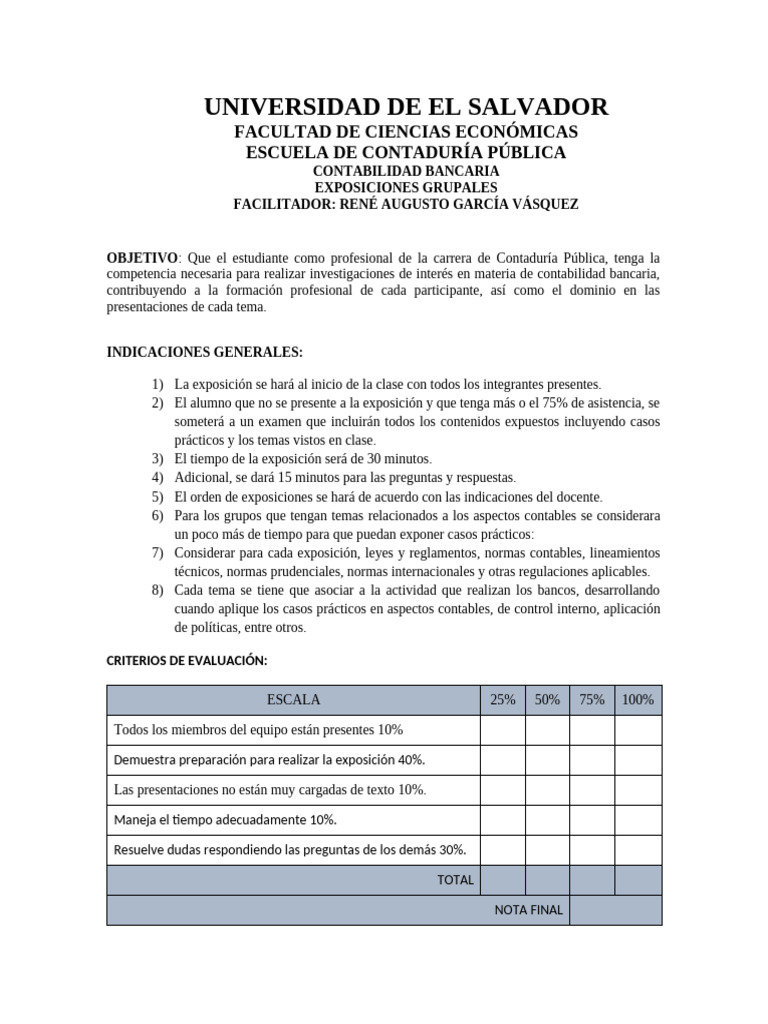 Exposiciones Grupales | PDF | Contabilidad | Teneduría de libros