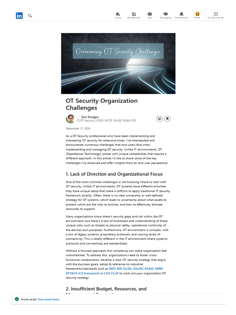 OT Security Challenges and Solutions | PDF | Governance | Regulatory ...