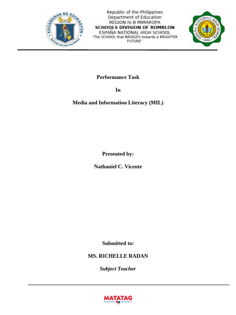 Performance Task 1 Pdf