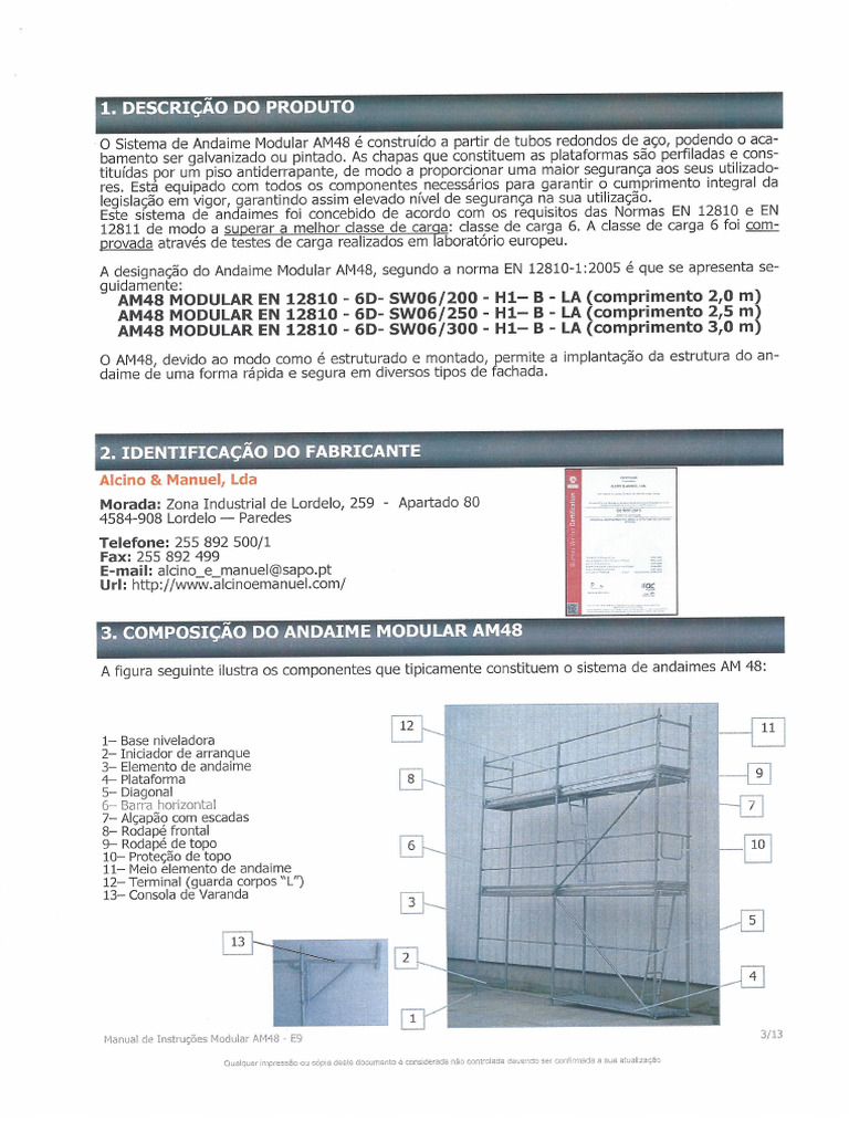 Extrato Do Manual de Instruções AM48 | PDF