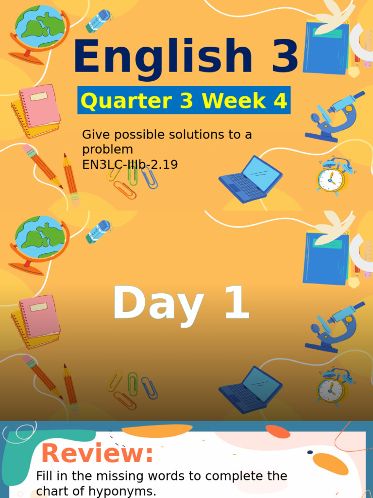 English3 Q3 Week4 PPT SolutionsToProblems | PDF