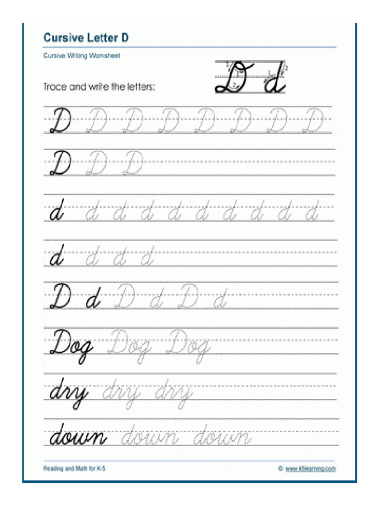 D cursive | PDF