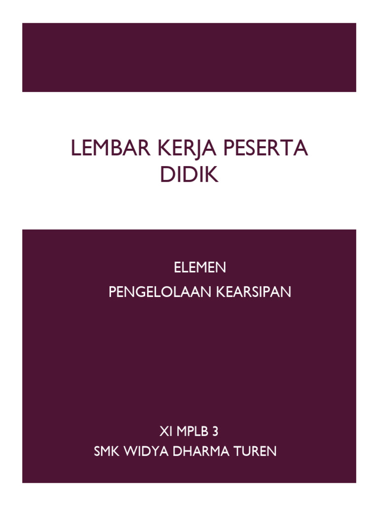 LKPD Pengelolaan Kearsipan | PDF