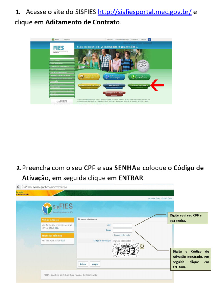 Guia de Aditamento do FIES | PDF