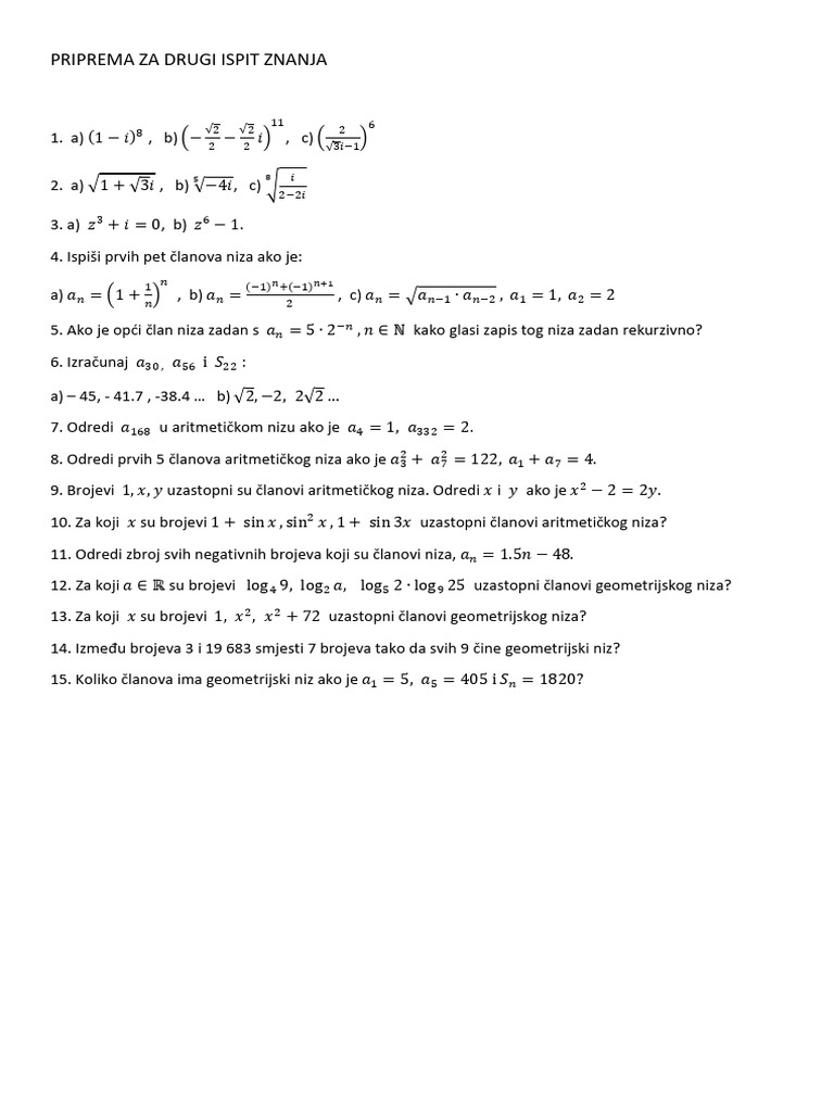 Priprema Za Drugi Ispit Znanja_4e | PDF