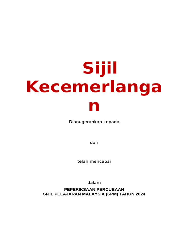 Sijil SPMC 2024 | PDF