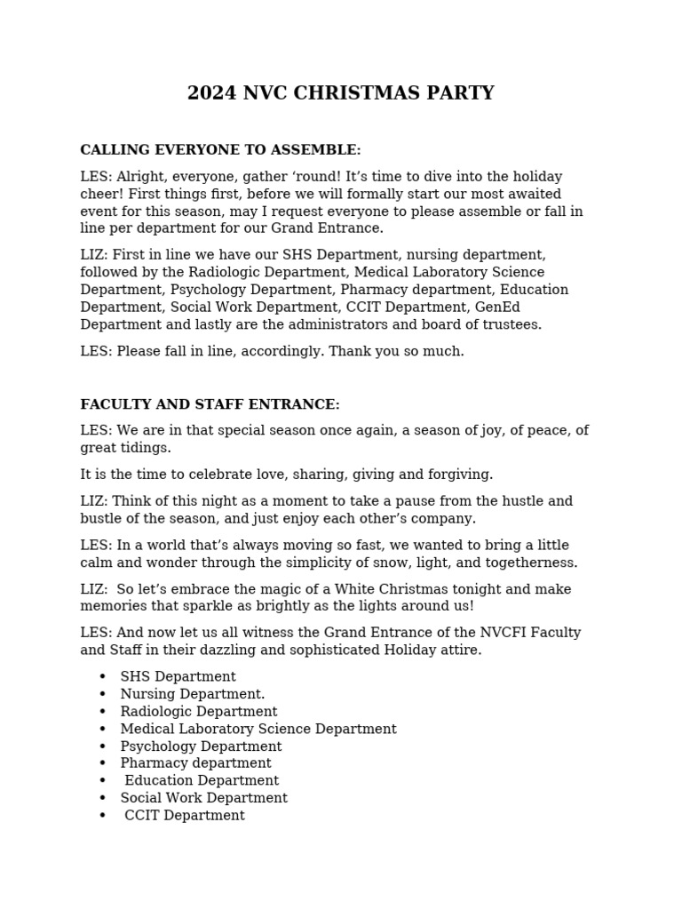 2024 NVC Christmas Party | PDF