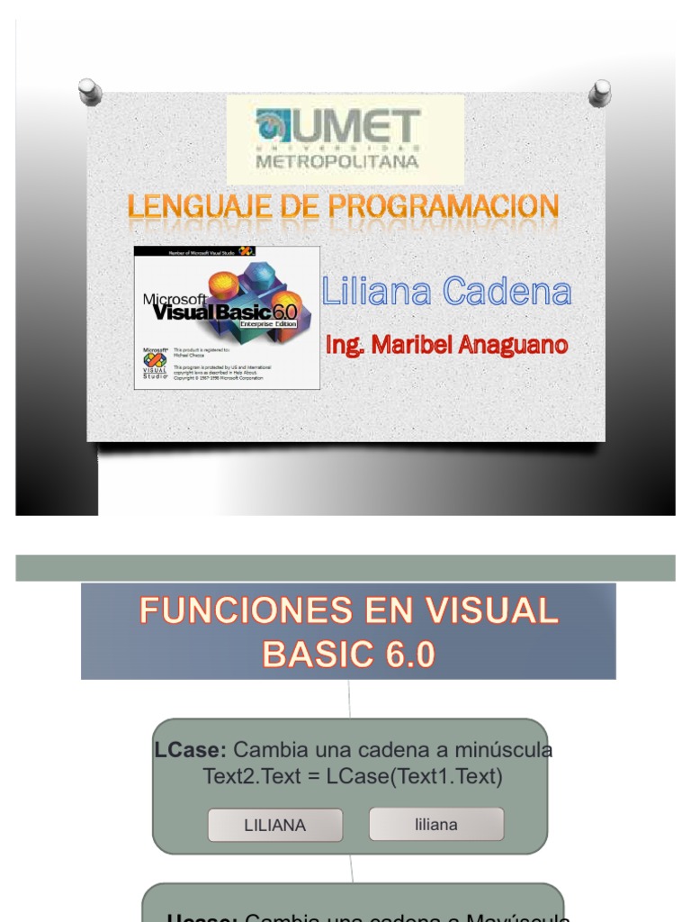 Funciones en Visual Basic 6.0 | PDF