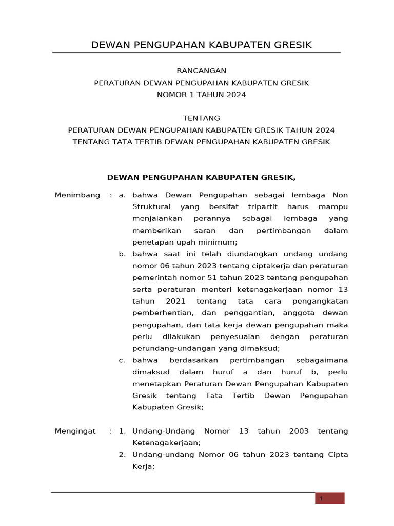 Rancangan Tatib 2024 | PDF