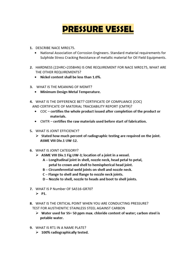 Pressure Vessel Standards & Requirements | PDF | Welding | Construction