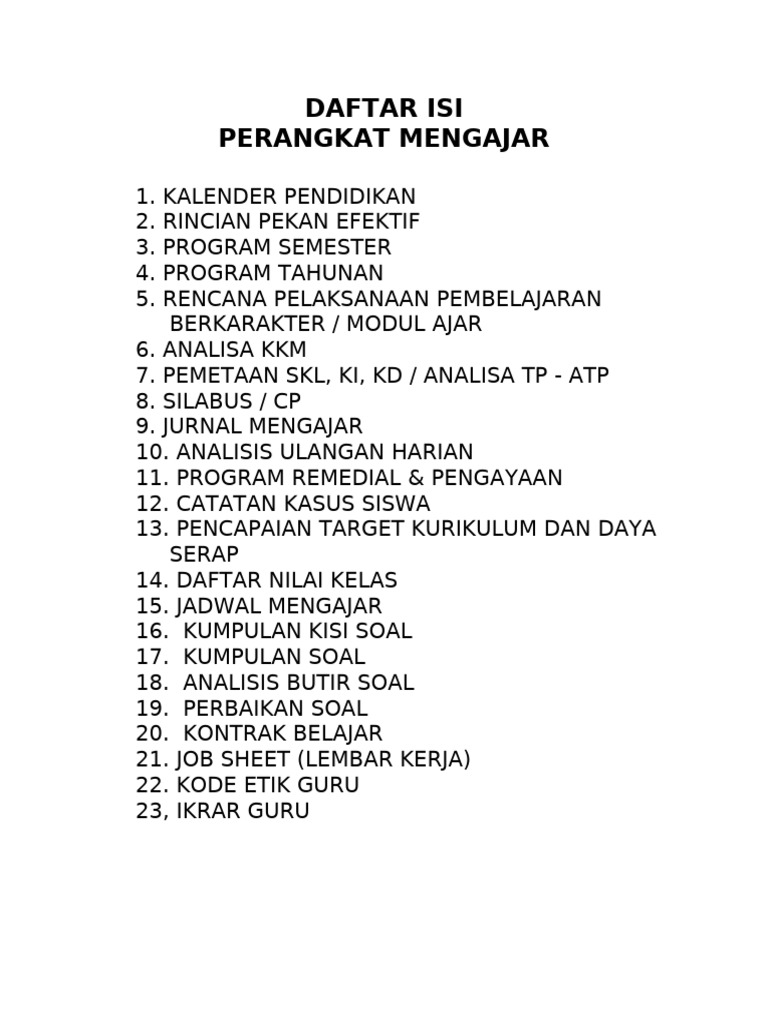 Panduan Lengkap Perangkat Mengajar | PDF