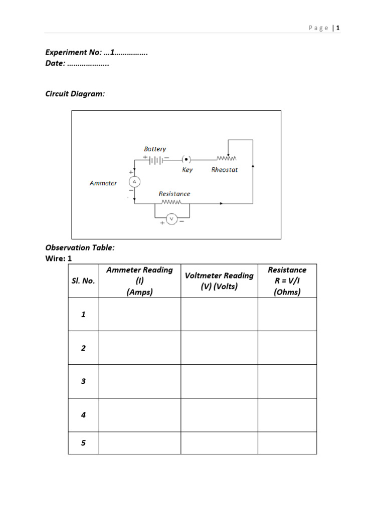 G 12 Physics Term1 Experiments and Activities-2024-25 | PDF | Electrical Engineering | Electricity