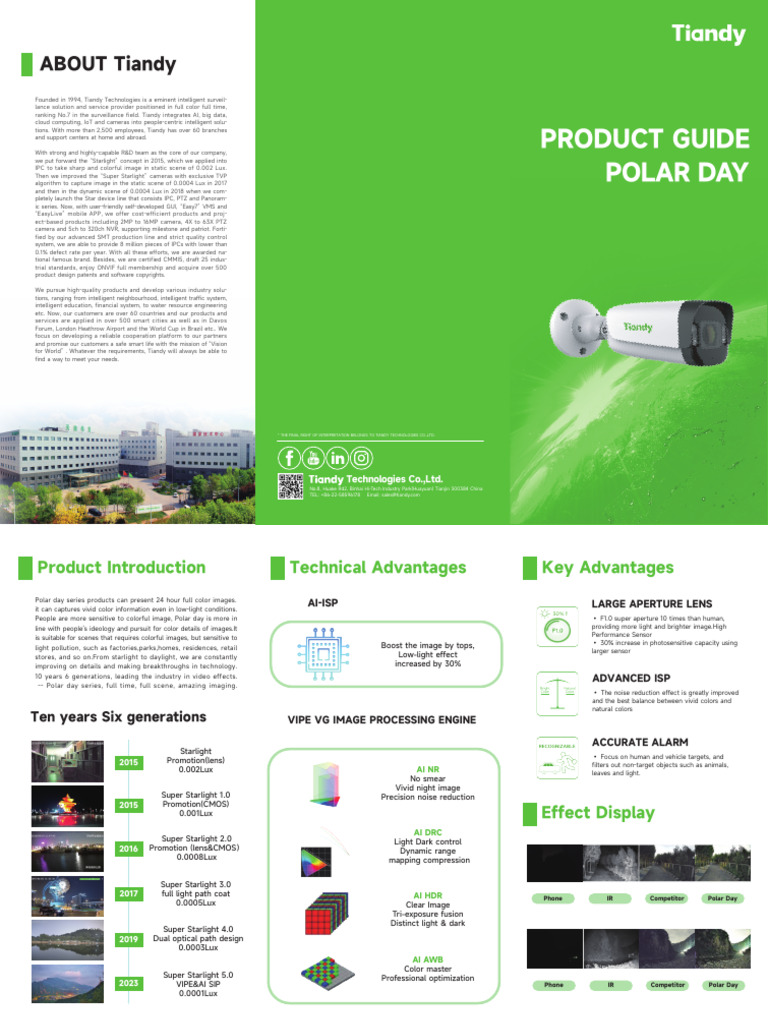 Tiandy Polar Day Tri-Fold Design | PDF | Imaging