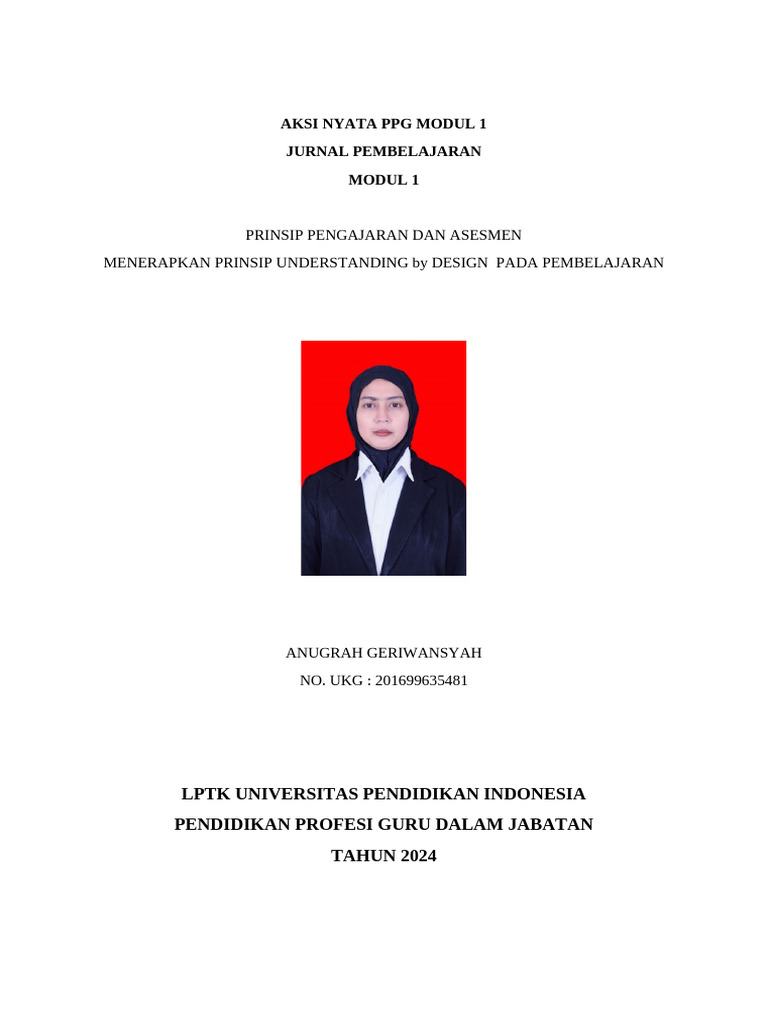 Aksi Nyata PPG Modul 1: UbD dalam Pembelajaran | PDF