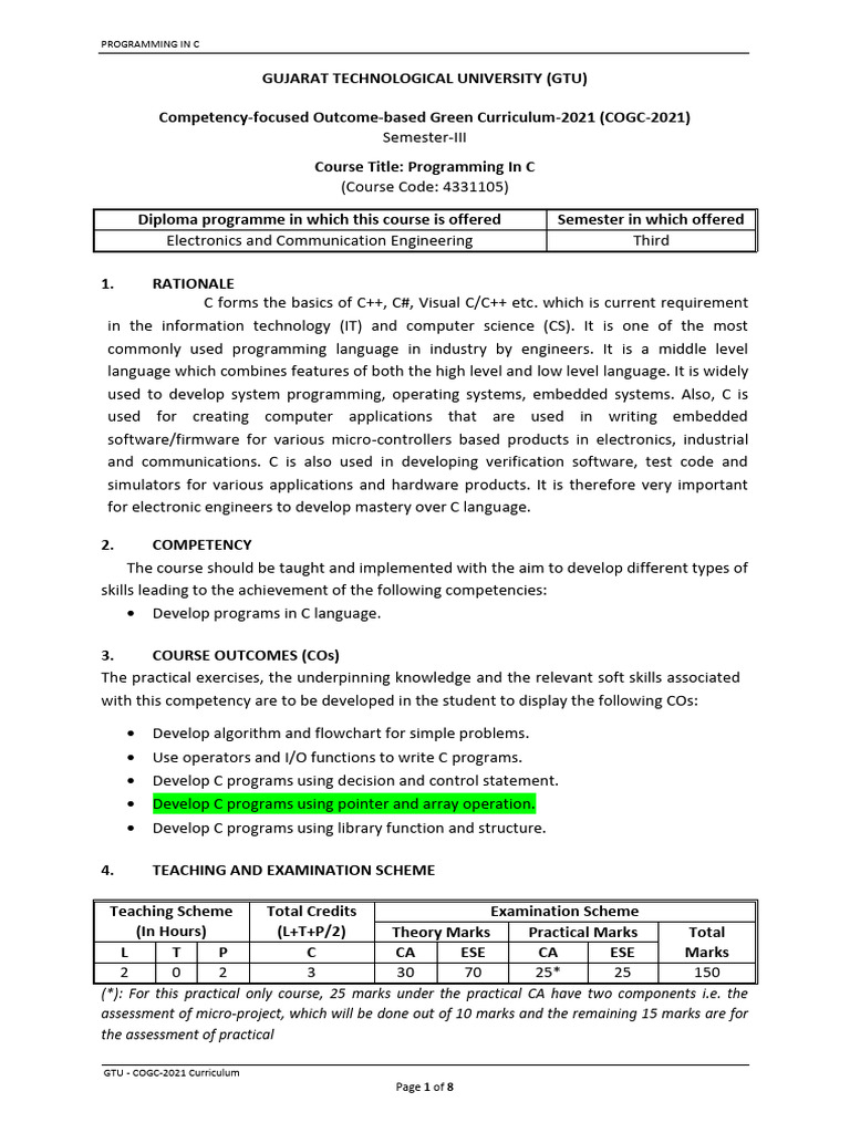 4331105_prog_C | PDF | Computer Programming | Control Flow