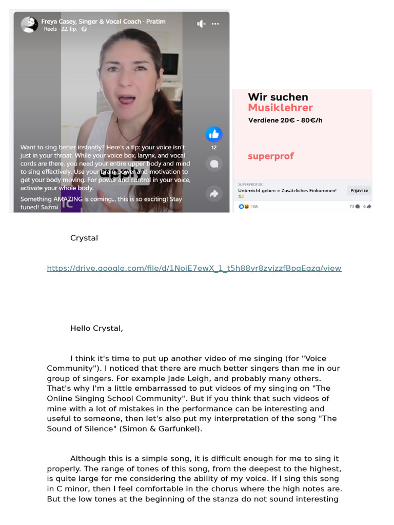 Freja 29.06.24. Šaljem Drugi Video | PDF | Popular Music