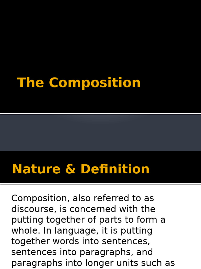 The Composition | PDF | Cognition | Human Communication