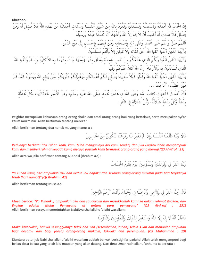 Banyak Beristigfar Namun Jauh Dari Dosa | PDF