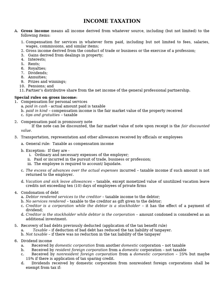 Income Tax 1 | PDF | Tax Deduction | Income Tax